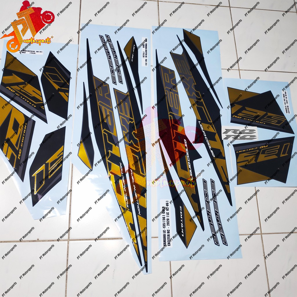 Y15ZR Y15 LC 135 V1-V7 Sticker Stripe Exciter Rc 2020 Gold 56 26 57 ...