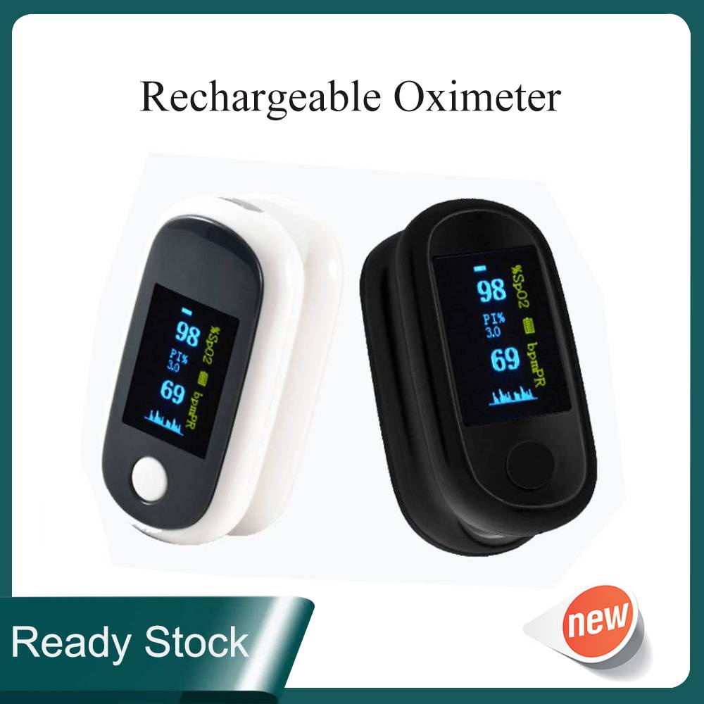 Rechargeable Pulse Oximeter USB Fingertip Blood Oxygen Saturation Heart ...