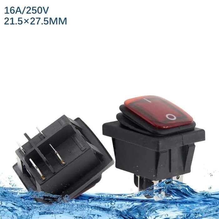Rl2 KCD4-2X1N Waterproof Ship Type Switch 4p with light 4 foot rocker ...