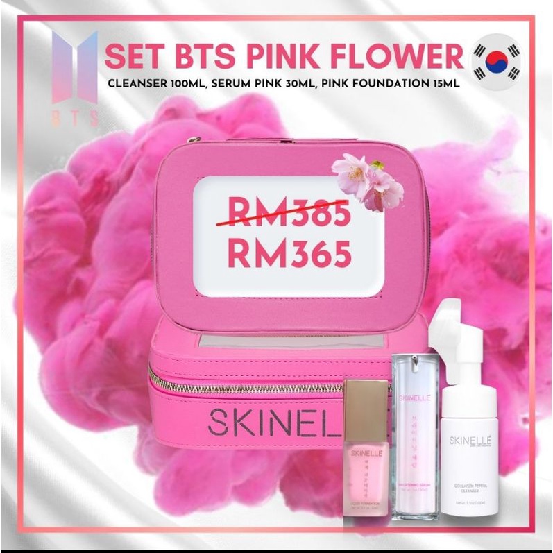 SET BTS PINK FLOWERS KOREA | Shopee Malaysia