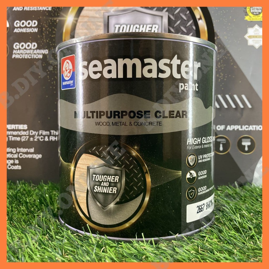 1 liter SEAMASTER-Multipurpose Clear 2667 Paint For Metal/Wood/Concrete ...