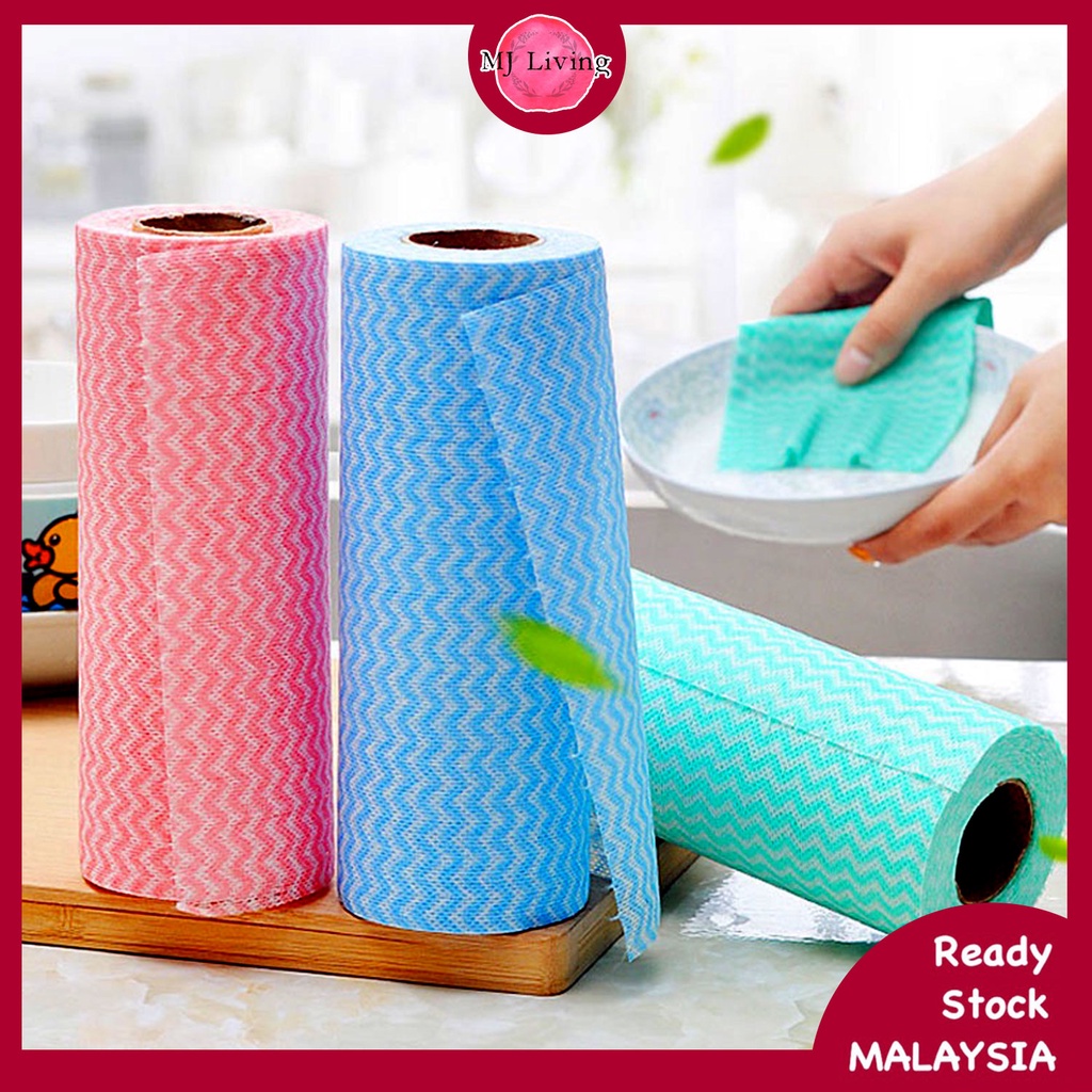 1 Roll Non Woven Towel Wiping Tissue Disposable Cleaning Cloth Kitchen ...