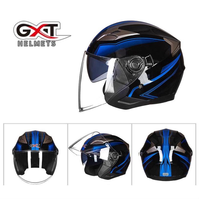 GXT Helmet Motorcycle Half Face Helmet ABS Motorbike Electric Safety ...