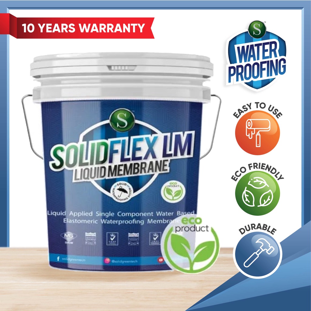 SOLIDFLEX LM FIBRE Elastomeric Polymer Based Waterproofing Membrane (Exposed) - 1 Kg / 5 Kg ...