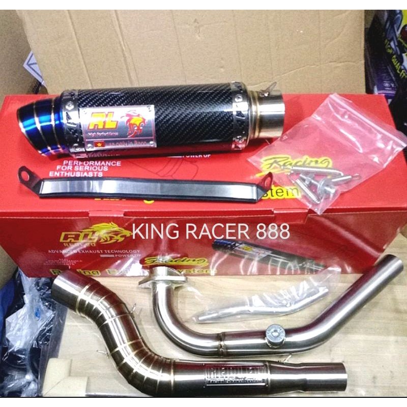RED LEO EXHAUST OPEN SHORT Y15ZR BLACK CARBON RedLeo BY ESR MOTOR 100% ...