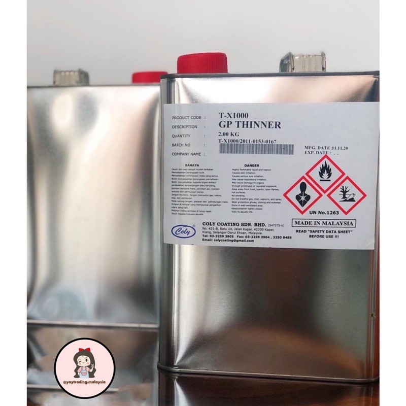 ( 2 KG//10 KG ) COLY GP-THINNER [ Multipurpose!! ] | Shopee Malaysia