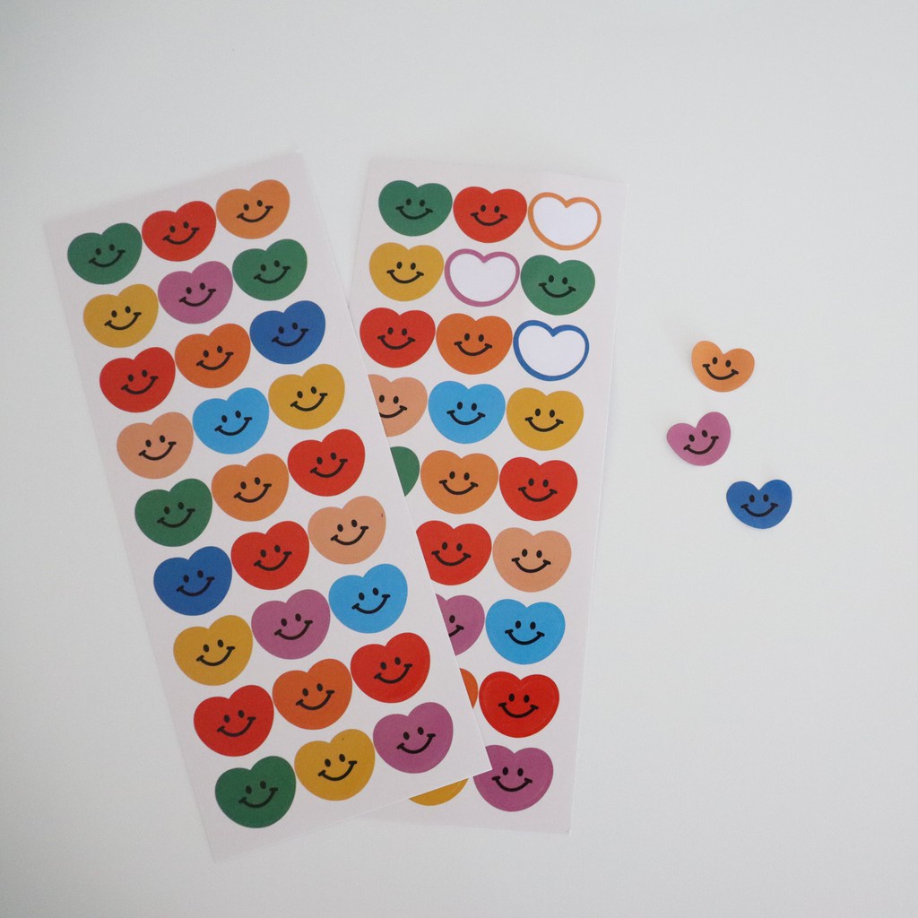 GaLiCiCi heart-shaped smiley face stickers for decoration | Shopee Malaysia