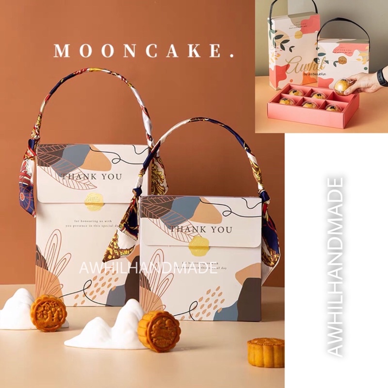 🔥Ready Stock🔥Premium Modern Portable Mooncake Gift Bag/Cookies box/Cake ...