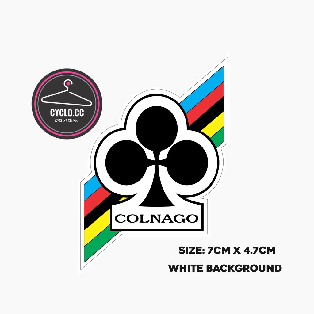 [NEW] Colnago full color digital print cut shape logo sticker clear ...