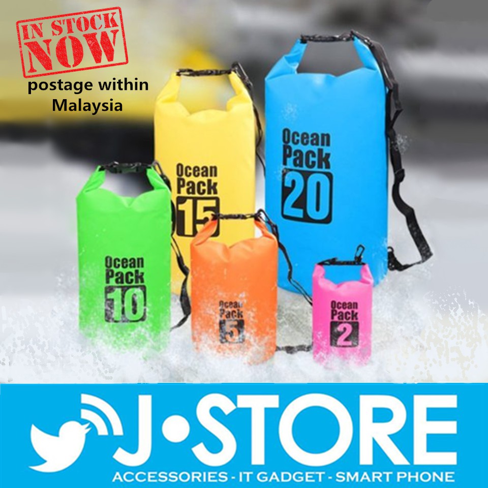 Ocean Pack 2L-20L Mobile Waterproof Shoulder Ocean Dry Bag | Shopee ...