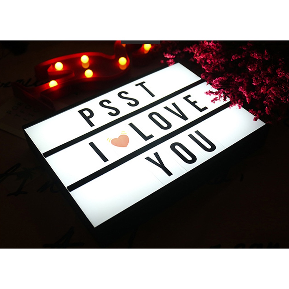 LED Box Letter Light Box A4 Letters Alphabet LED Message Light Box ...