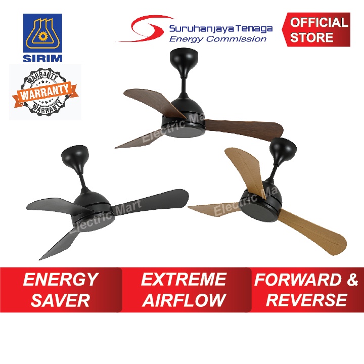 SIRIM 3 Blades Fan Ceiling 42" DC Motor Remote Control 5belah Kipas ...