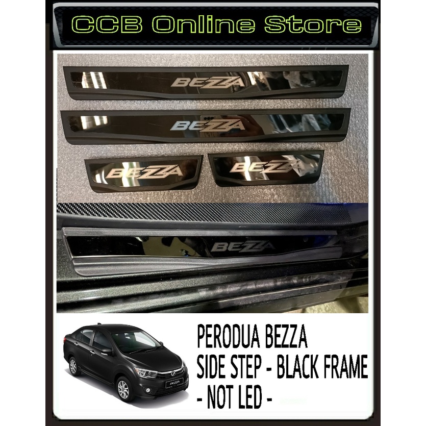 Steel Plate/Door Side Step for Perodua Bezza Black Frame - Without Led ...