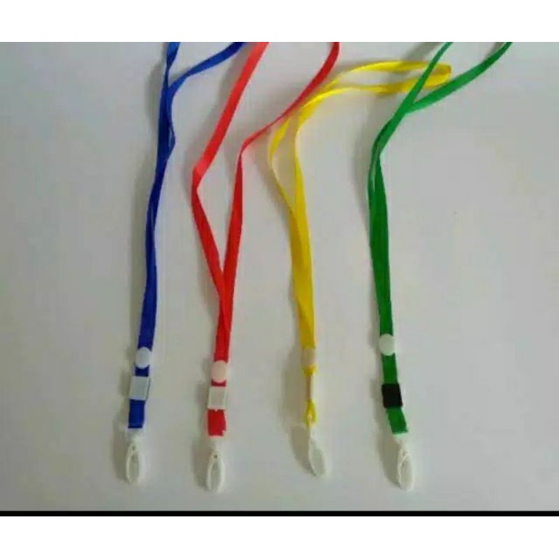 GANTUNGAN Id card strap 1cm nylon pvc plastic hook / ID card hanger 1cm ...