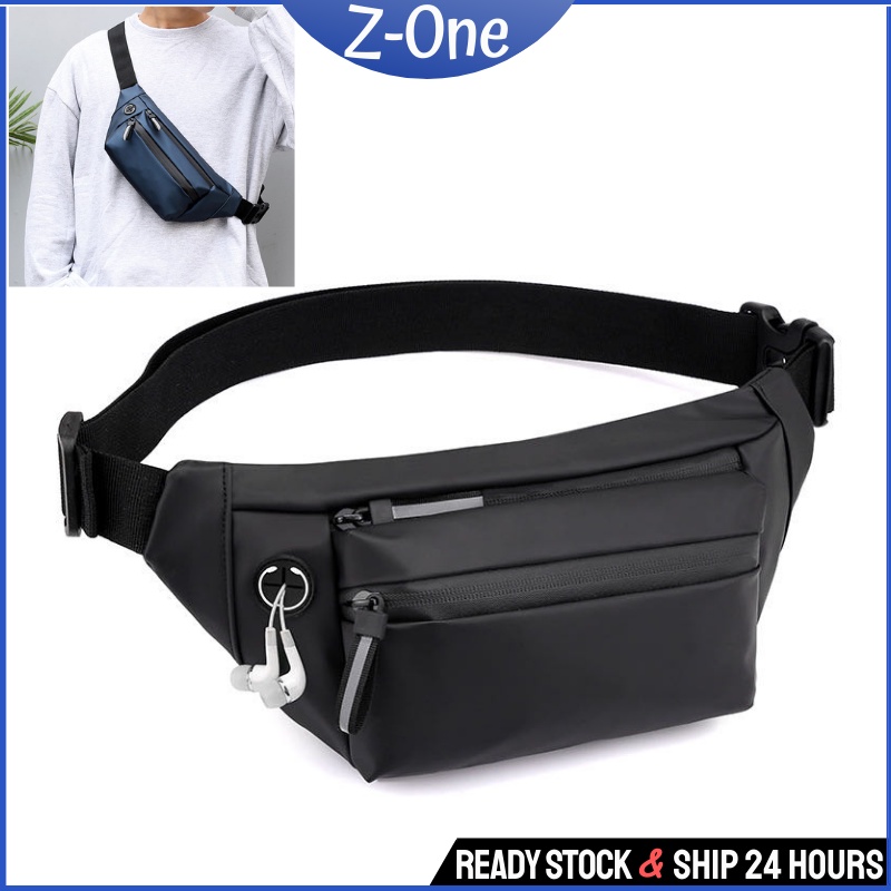 Z-One Readystock Men chest bag Men waist Bag Men's Shoulder bag lelaki ...