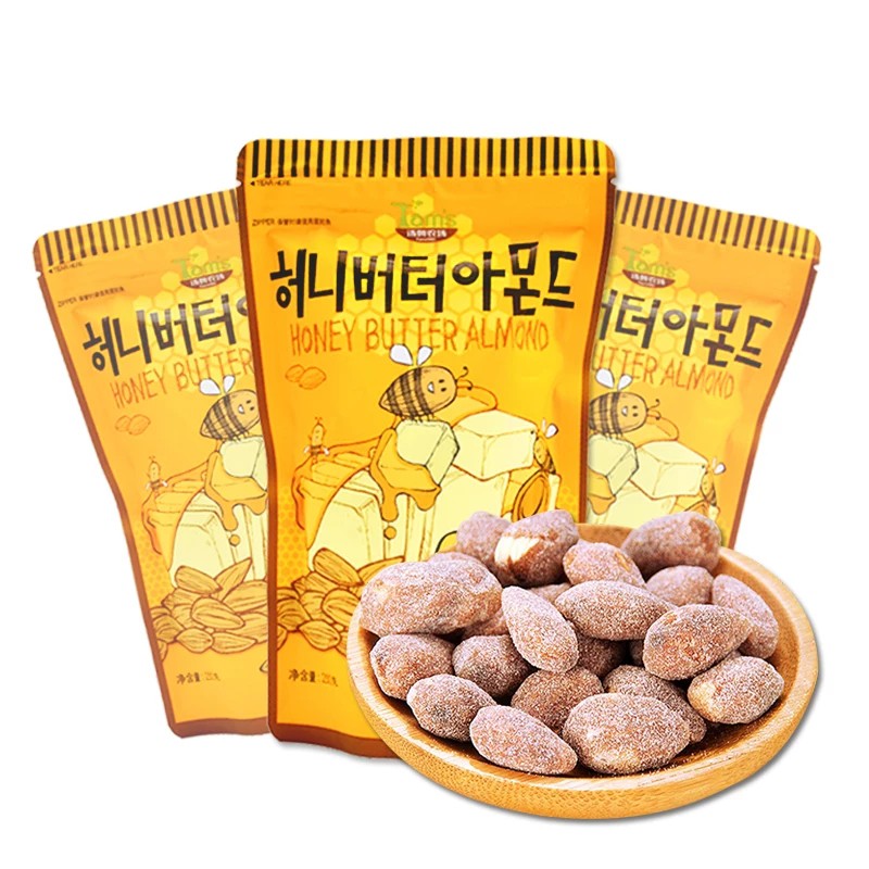 【Korea Tom's Farm 韩国汤姆农场】Honey Butter Almond 蜂蜜黄油杏仁 坚果零食 210g | Shopee Malaysia
