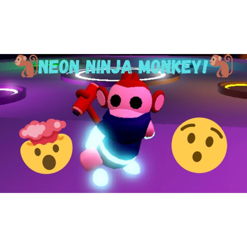 Adopt Me Legendary Ninja Mongkey Neon Fly Ride(NFR) | Shopee Malaysia