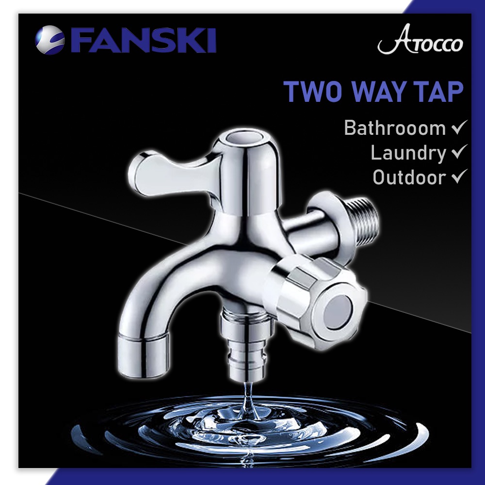 Stainless Steel Double Tap Multifunctional Water Tap Two Way Faucet ...