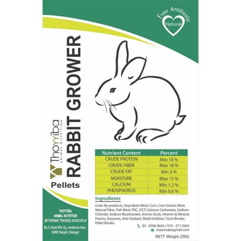 THOYYIBA MAKANAN DEDAK PELLET ARNAB RABBIT | Shopee Malaysia