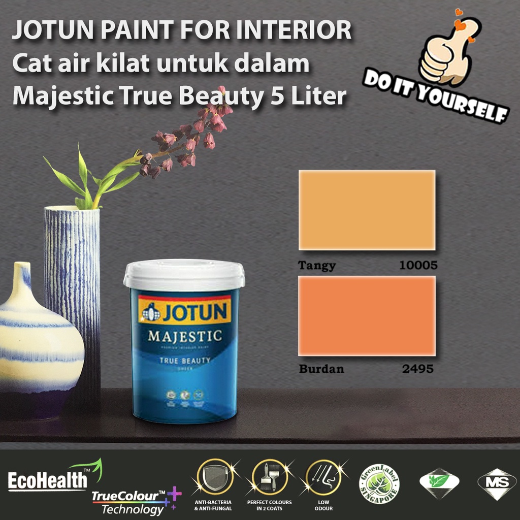 Jotun Majestic True Beauty Collection 5 Liter Tangy 10005 / Burdan 2495 ...