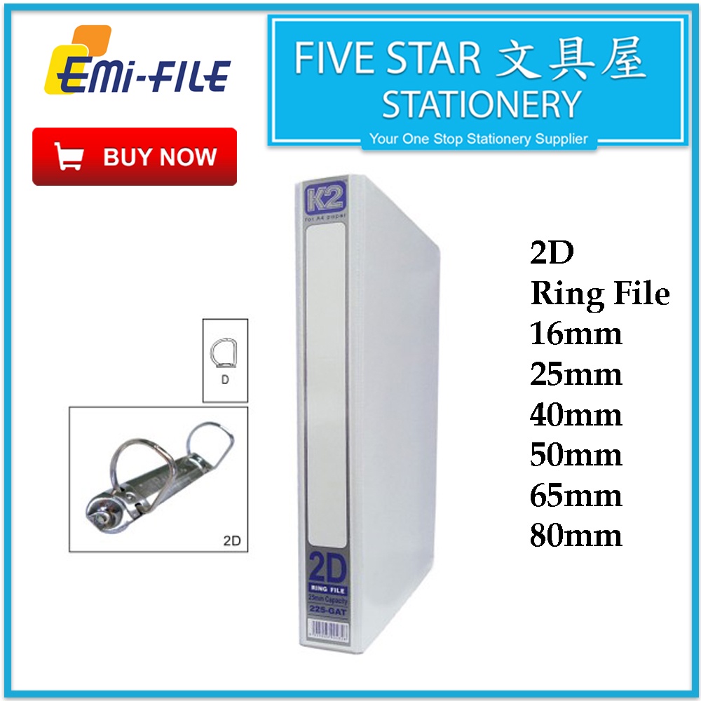 K2 2D Ring File 25mm Office File Home File Filling School File Folder ...