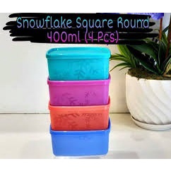 Tupperware Snowflake Square Round 400ml/800ml/1.3L | Shopee Malaysia