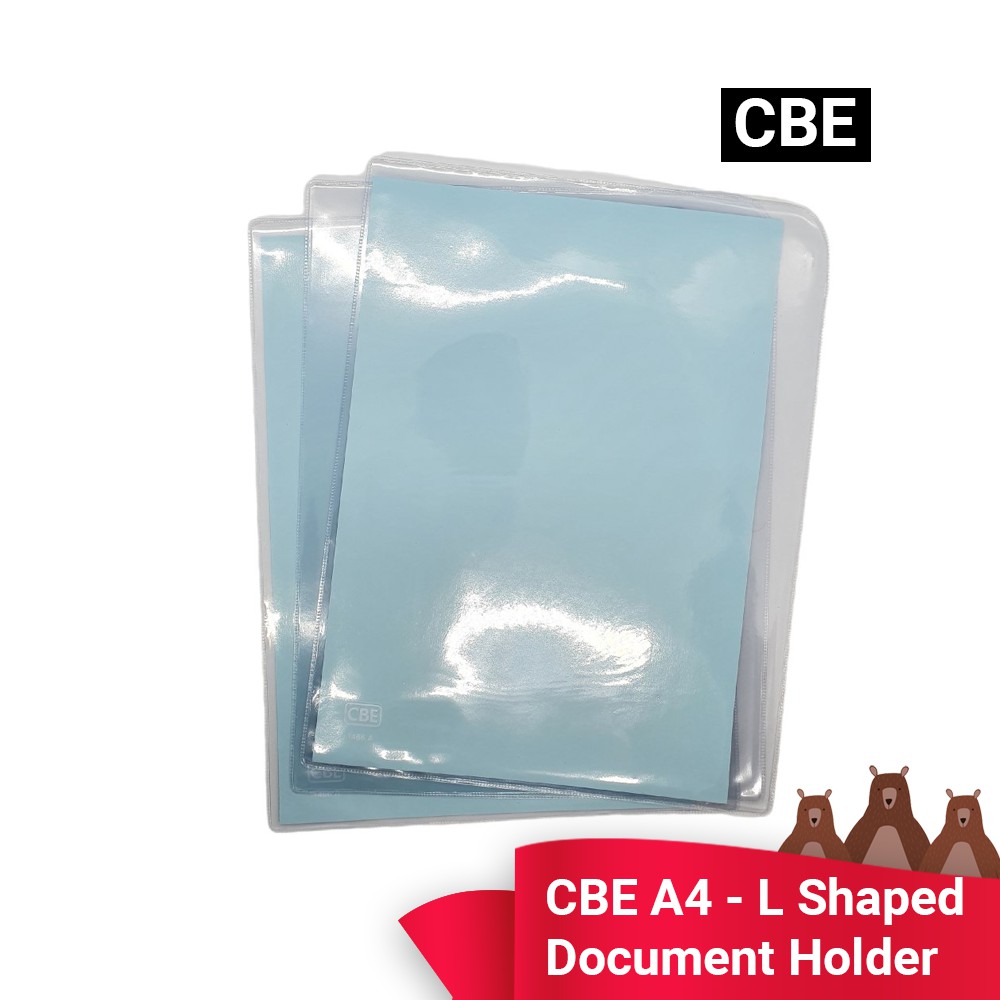 3SB~ CBE PVC TRANSPARENT A4 LSHAPE DOCUMENT HOLDER 1466A-1PC - document holder, paper storage ...