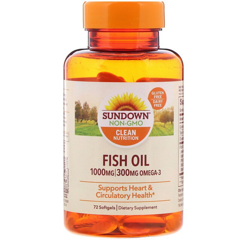 Sundown Naturals, Fish Oil, 1,000 mg, 72 Softgels | Shopee Malaysia
