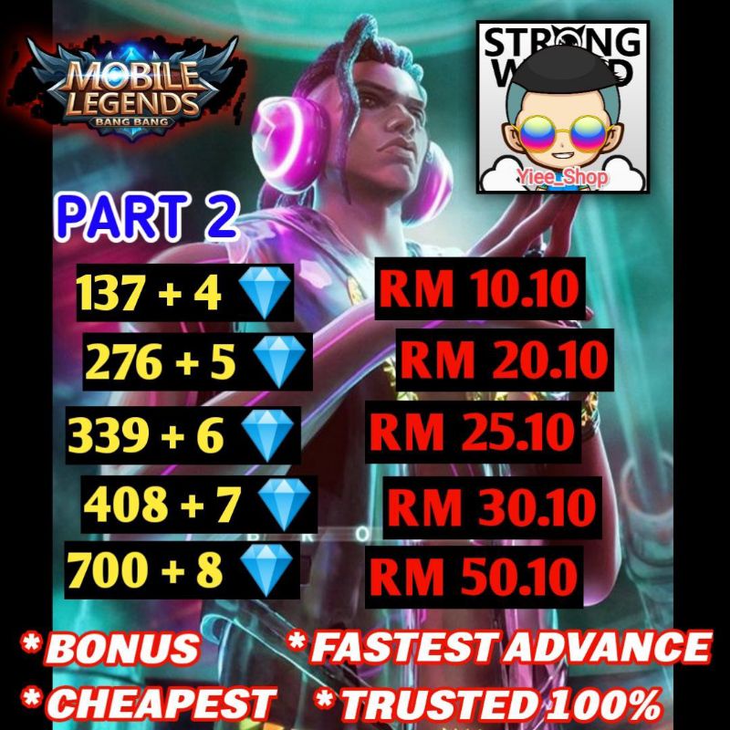 MLBB TOPUP DIAMOND MOBILE LEGENDS INSTANT TERCEPAT & TERMURAH + BONUS ...