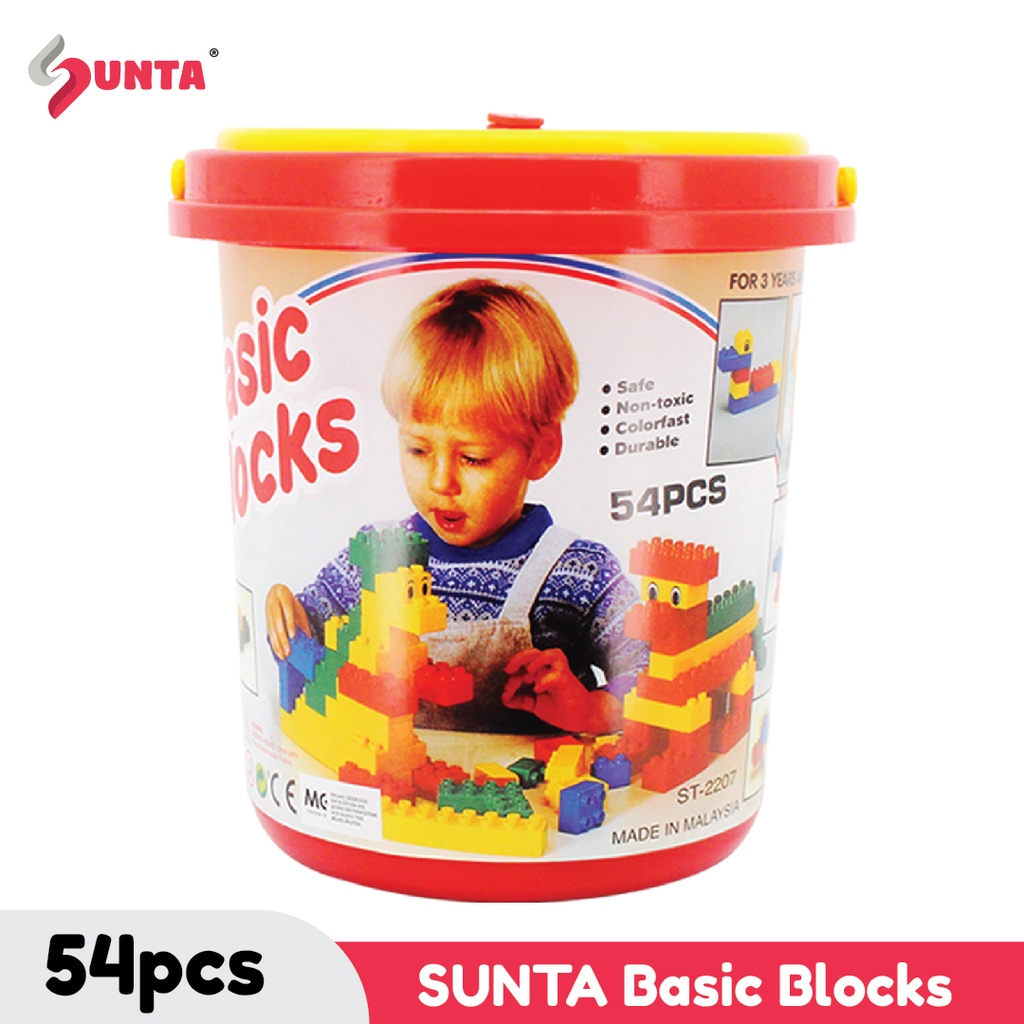 SUNTA Basic Building Blocks with Container (54pcs) | Shopee Malaysia
