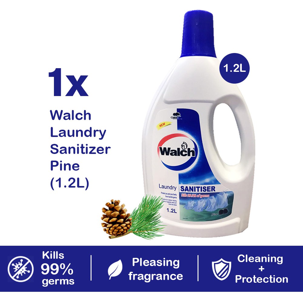 Walch Laundry Sanitiser Pine 1.2 Litre Disinfectant Clothes ...