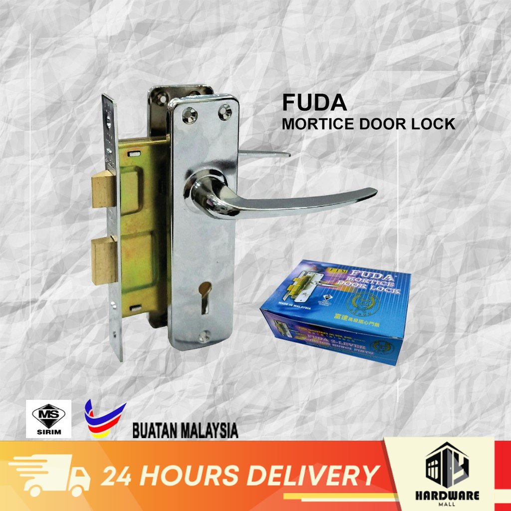 Fuda 2 Level Mortise Door Lever Handle Lock Kunci Pintu Rumah Wood ...