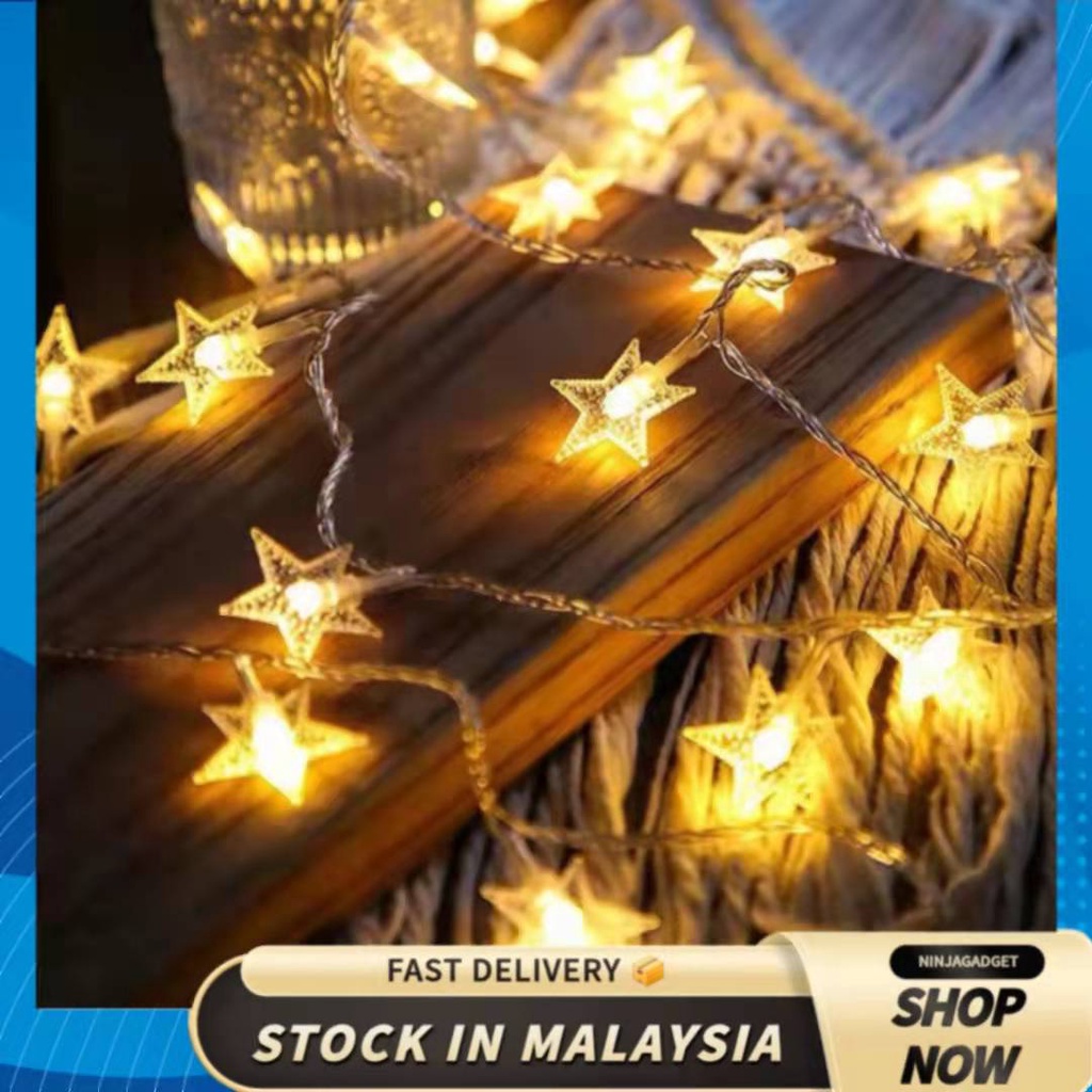 Star LED Light String Decoration Lamp Wedding Party Lights Five Pointed ...