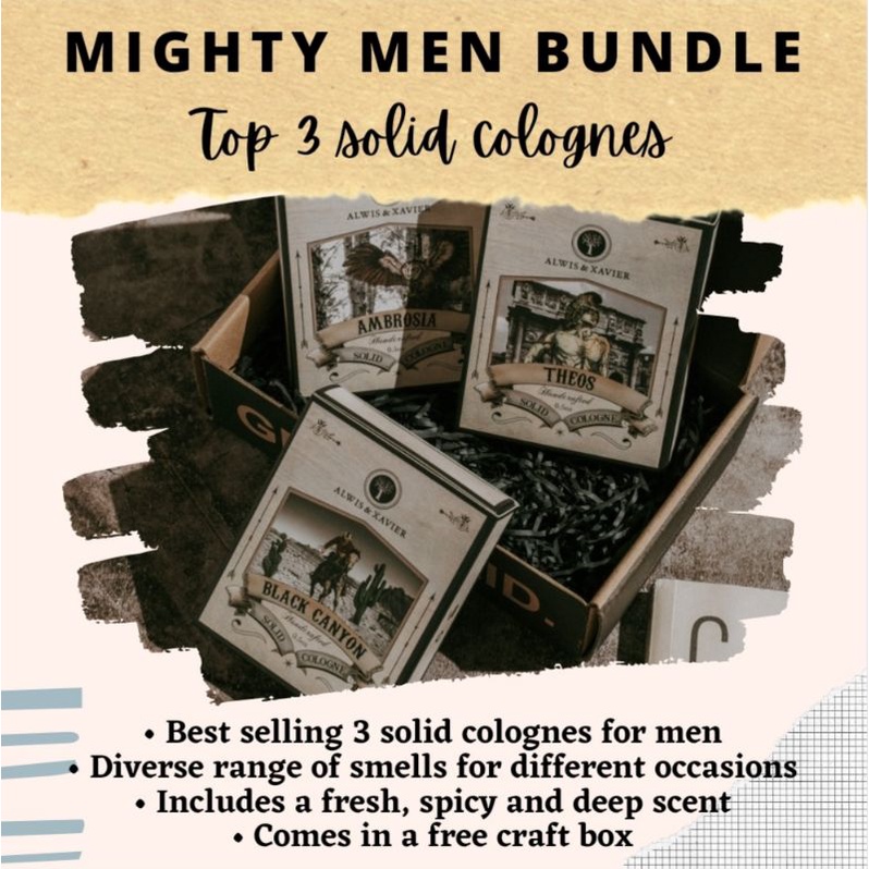 Mighty Mens Bundle - Top 3 Male Best Sellers Solid Colognes/Perfume Set ...