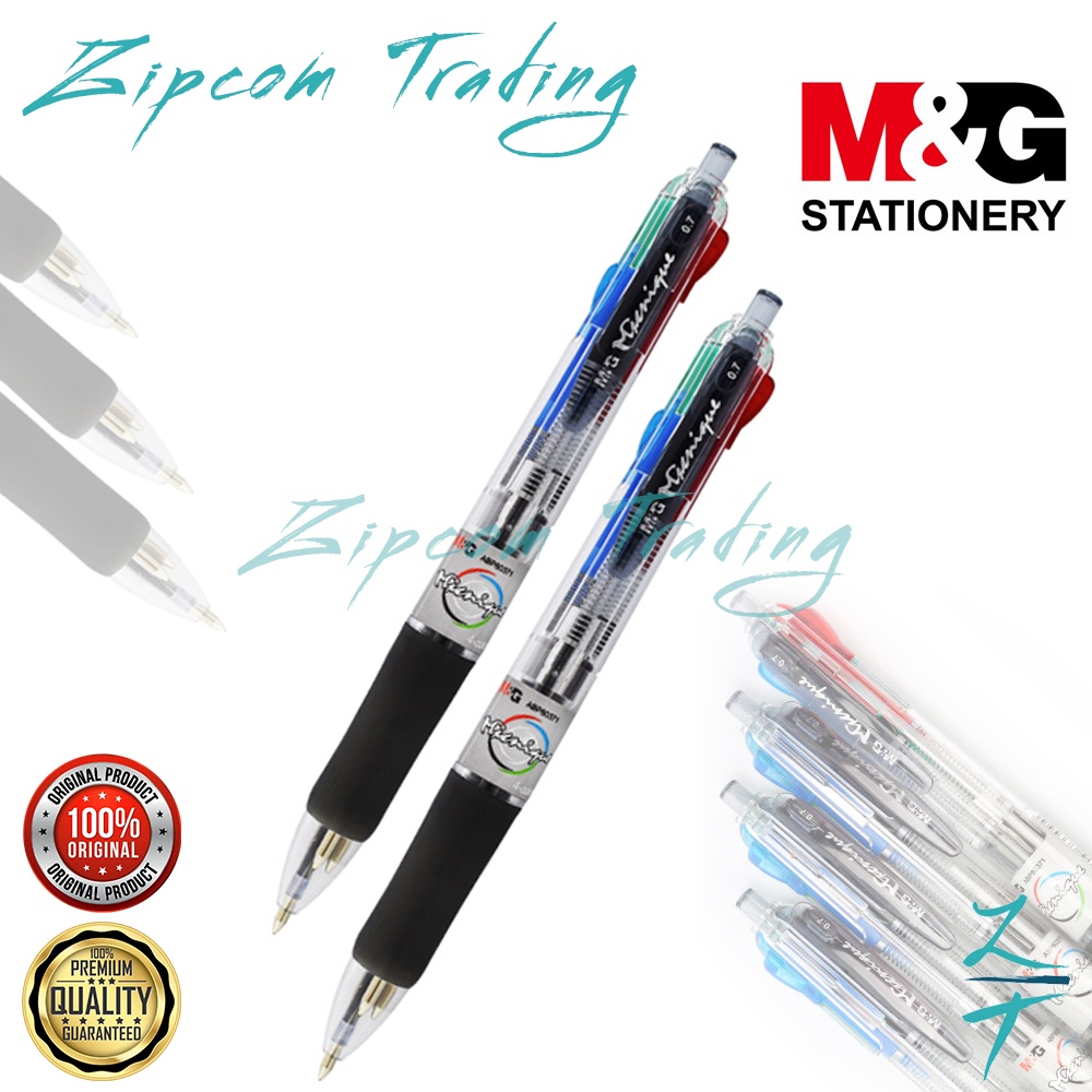 M&G 4 Colours BallPen 0.7mm Ballpoint Pen (ABP80371) | Shopee Malaysia