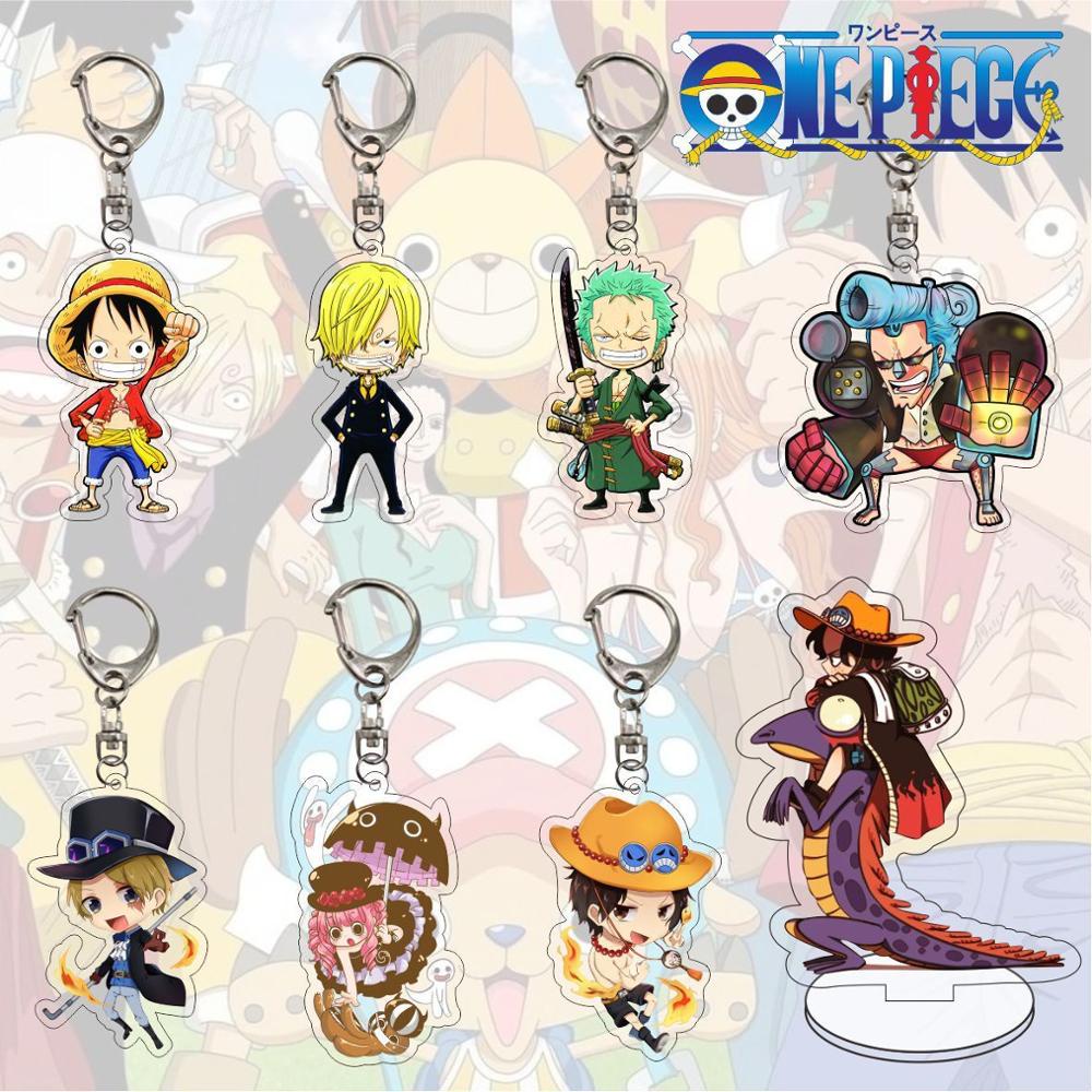 Classic Anime Collection One Piece Keychain Cool Luffy Zoro Sanji ...