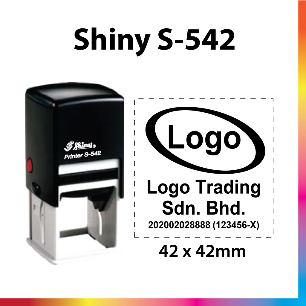 Shiny Rubber Stamp S-500 Series Cop 4 segi (Square Shape)- S-510/S-530/S-542 | Shopee Malaysia