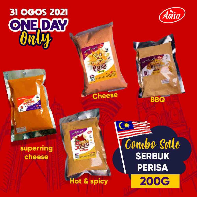 Serbuk Perisa BBQ, Cheese, Super Rings & Hot N Spicy Viral 200GM ...