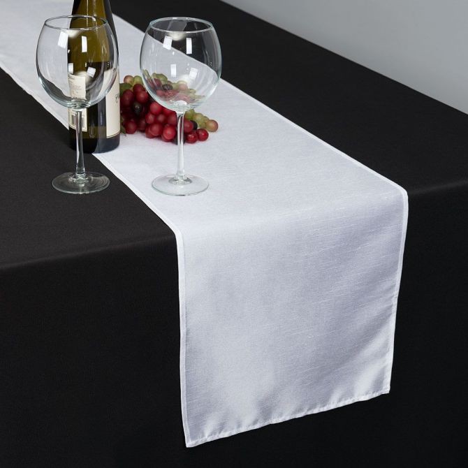 Table Runner - Plain White Cotton Fabric | Shopee Malaysia
