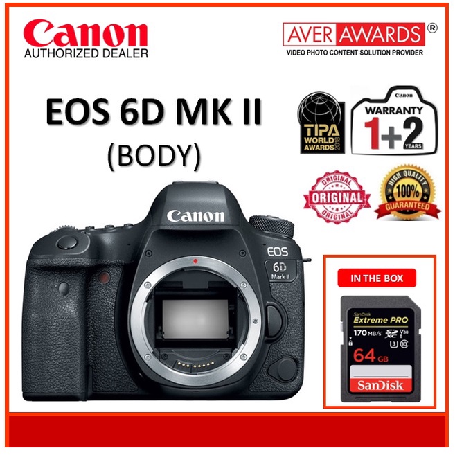 Canon EOS 6D Mark II DSLR Camera (Body Only) - Canon Malaysia Warranty (3 Years Warranty ...