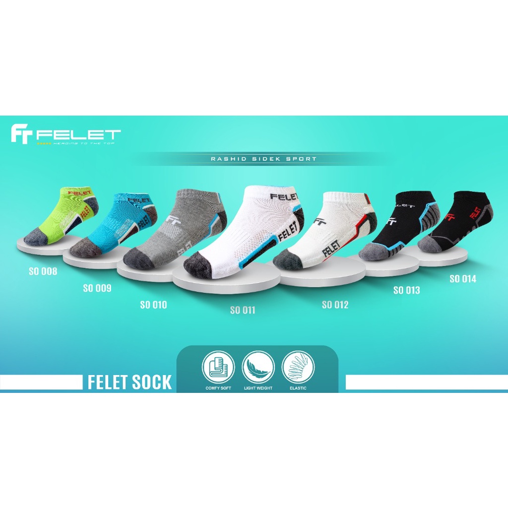 Fleet Felet Comfy Socks Badminton Sock Cotton Sock Sport Sock (Men ...
