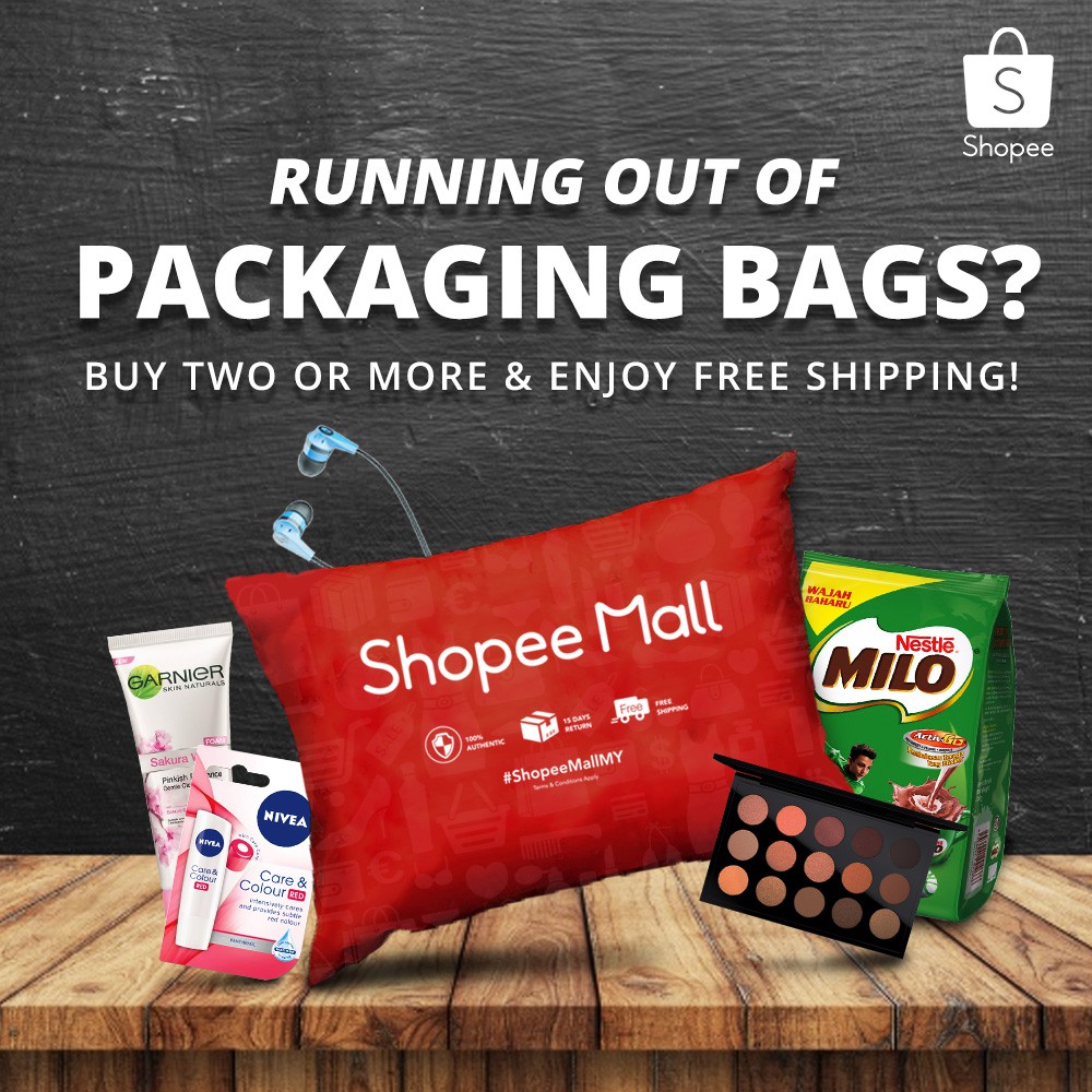 [IN STOCK] Shopee Mall Packaging Bags for Sale | Shopee Malaysia