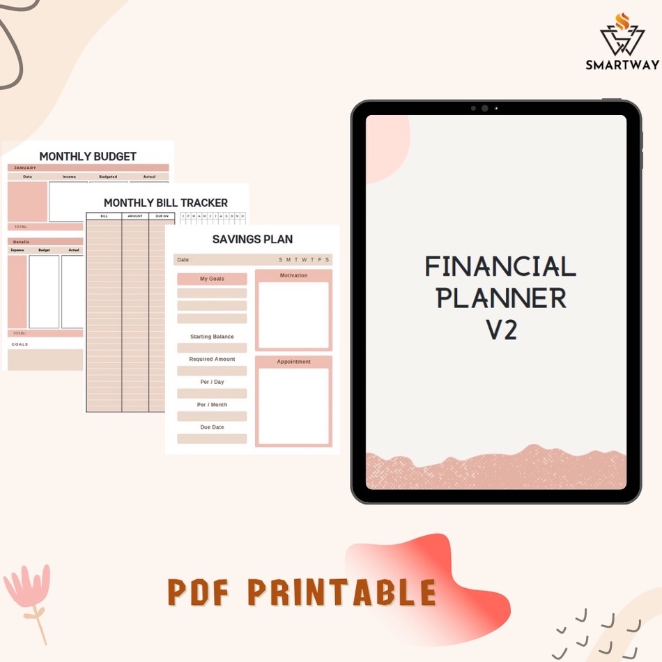 Digital Financial Planner V2 | Savings Expenses Income Bills Budget ...
