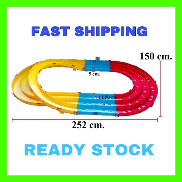 Tamiya Track Mini 4wd 3 Lane Family Track with Rainbow Lane Change ...