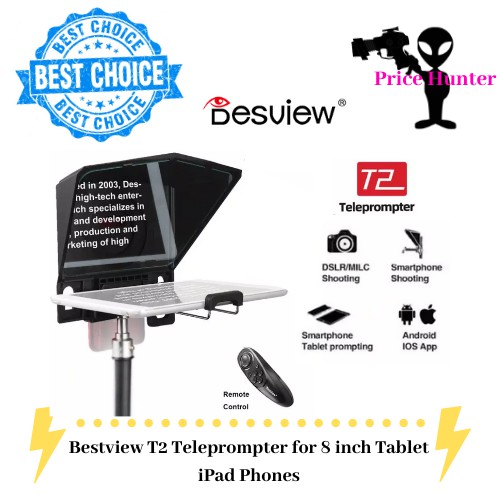 Besview Desview T2 Teleprompter for 8 inch Tablet iPad Phones | Shopee ...