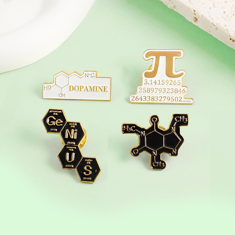 Funny Math Chemistry Science Enamel Pin Brooches Creative Chemical ...