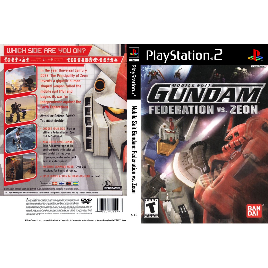 Mobile Suit Gundam Federation Vs Zeon (CD Games PS2) | Shopee Malaysia