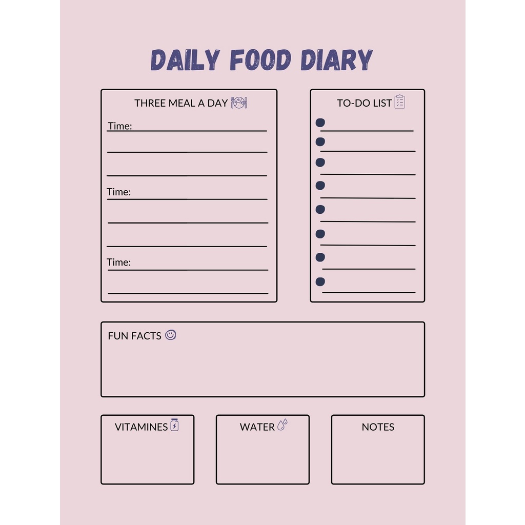 menu design sticker design diary design planner design journal | Shopee ...