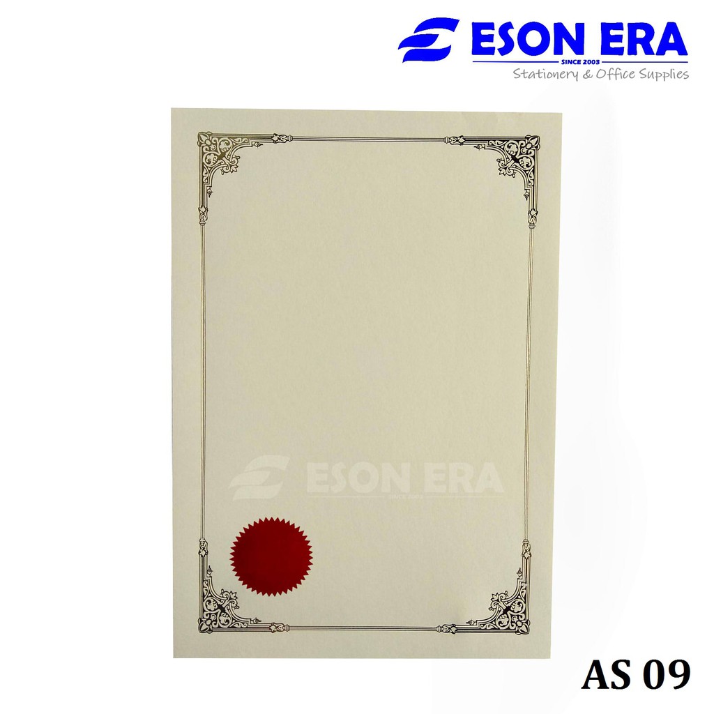 Certificate Paper With Red Seal / Kertas Sijil 50's / 100's/pack ...