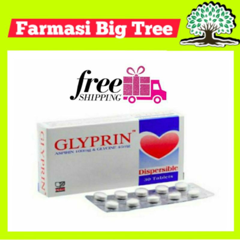 Glyprin Dispersible 100/45mg 30’s - (cair darah) (3srtip - 1 box ...